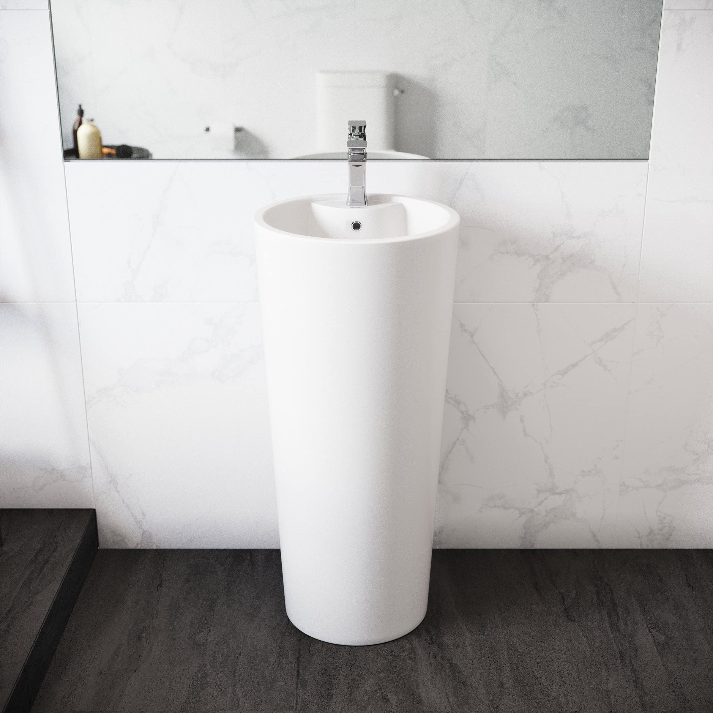 Swiss Madison Well Made Forever SM-PS307 Monaco Pedestal Sink, Glossy White