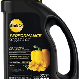 Miracle Gro 3003510 2.5 Lb Performance Organics All Purpose Plant Nutrition Granules 9-2-7