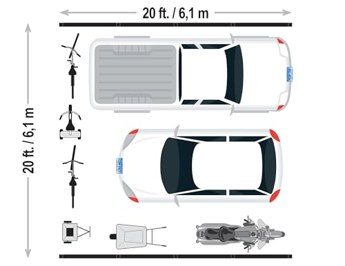 ARROW CPH202007, 20x20, Eggshell Carports, 20' x 20'