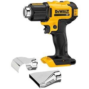 dewalt 20v max heat gun, cordless, up to 990 degrees, 42 minutes of run time, led light, bare tool only (dce530b)