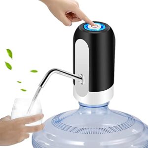 electric water bottle pump, usb charging automatic drinking water dispenser, 30 days battery life, portable water bottle switch for universal 2-5 gallon bottle, for home, office, travel, camping