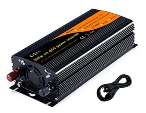 lisos 500w solar grid tie power inverter pure sine wave dc11-28v to ac90-130v v1