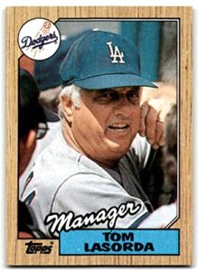 1987 topps #493 tommy lasorda dodgers mg mlb baseball card nm-mt