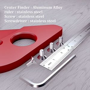 Center Scribe Square Center Scribe Measuring Tool Aluminum Alloy Center Finder Line Gauge Replaceable Ruler