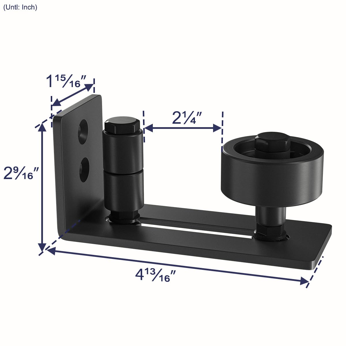 SMARTSTANDARD Adjustable Floor Guide for All Sliding Barn Door - 8 Setup Options for DIYers - Flush Design Bottom Flat Stay Roller (Set of 2)