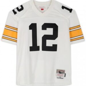 Terry Bradshaw Pittsburgh Steelers Autographed White Mitchell & Ness Replica Jersey - Autographed NFL Jerseys