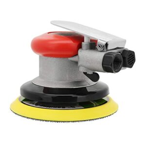 valianto 5'' air random orbital palm sander, dual action professional pneumatic sander with speed regulation