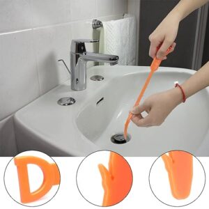 Forlivese 3 Pack 25 Inch Drain Clog Remover,Hair snake Tool Drain Opener, sink snake for Sewer Kitchen Sink Bathroom Tub Toilet Clogged Drains Relief Cleaning Tool