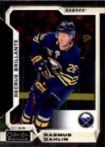 2018-19 o-pee-chee platinum #160 rasmus dahlin rc rookie buffalo sabres nhl hockey trading card