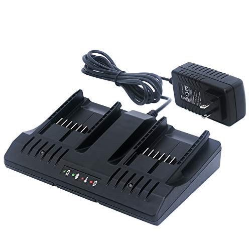 Lasica Replacement for Worx Battery 20V WA3875 Dual Fast Charger Compatible with Worx 18/20 Volt Max Lithium PowerShare Batteries WA3578 WA3525 WA3520 WA3575 WA3512 Charger WA3742 WA3770 WA3881