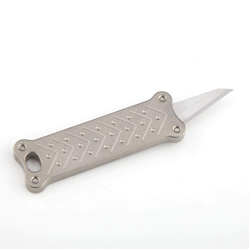 ILEAF Titanium Alloy daily Mini Pocket Utility Knife with Replaceable Blades, Ultra Compact and Lightweight