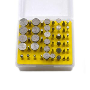 oudtinx 50pcs diamond coated grinding head grinding burrs set for dremel rotary tool