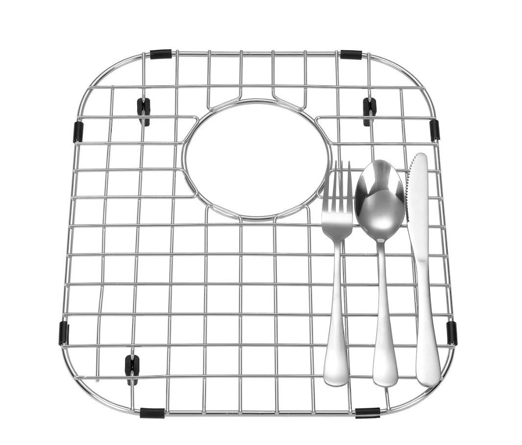 Starstar 50/50 Double Bowl Kitchen Sink Bottom Two Grids, Stainless Steel, 12.5" x 15"