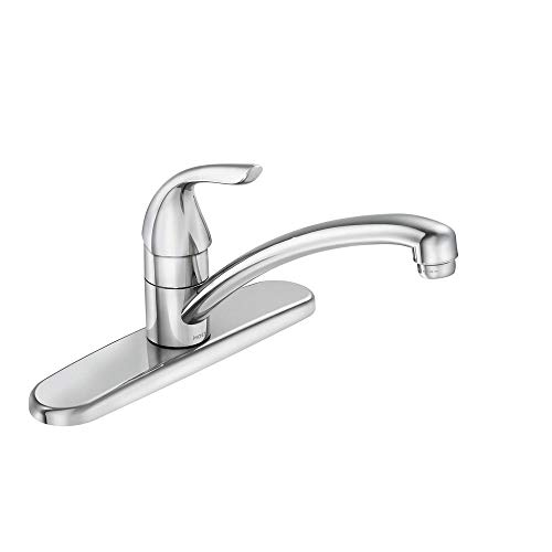 MOEN Adler Single-Handle Low Arc Standard Kitchen Faucet in Chrome