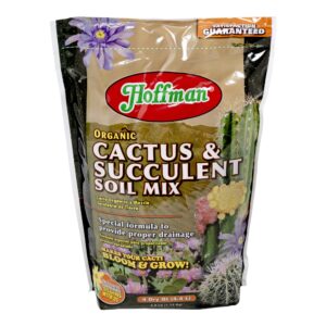 hoffman 10404 organic cactus and succulent soil mix, 4 quarts, 2 pack