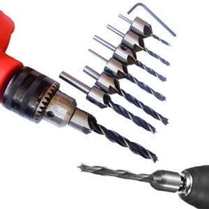 22PC Countersink Drill Bit Set W/Adjustable Depth Stop Collars Counterbore Drill Woodworkers Hole Cutter Screw Drill