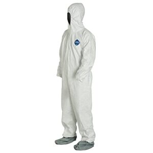 DuPont Industrial & Scientific DuPont TY122S 3XL EACH Disposable Elastic Wrist, Bootie and Hood Tyvek Coverall Suit 1414 White