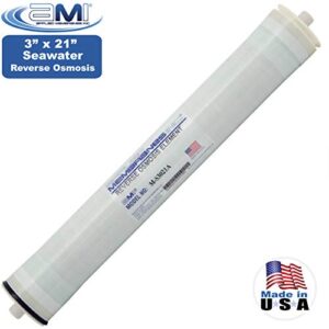 APPLIED MEMBRANES INC. 3" x 21" Seawater Desalination Reverse Osmosis Membrane | for Sea Recovery Watermaker Systems | Replaces 2724011233