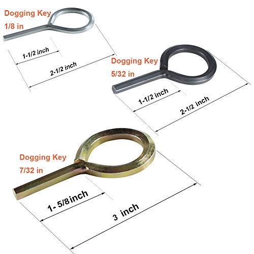 Joneaz Hex Dogging Key 1/8 inch 5/32 inch and 7/32 inch for Push Bar Panic Exit Device,Metal Dog Keys Kit 15-Piece, 3 Size