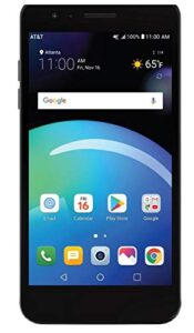 lg phoenix 4 at&t prepaid smartphone with 16gb, 4g lte, android 7.1 os, 8mp + 5mp cameras - black