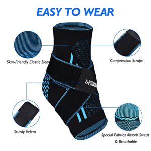 U-pick Ankle Brace for Plantar Fasciitis Support, Compression Sock Adjustable Strap for Heel Spur Achilles Tendonitis & Perineal Tendonitis & Sprained Ankle, Heel Pain Relief (Single/Black)