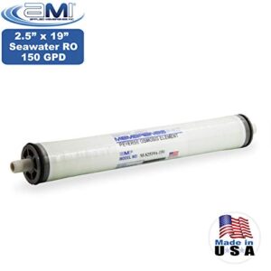 2.5 x 19 Seawater Desalination Reverse Osmosis Membrane | 150 GPD | for Village Marine Watermaker Systems | Replaces AquaPro 33-3000