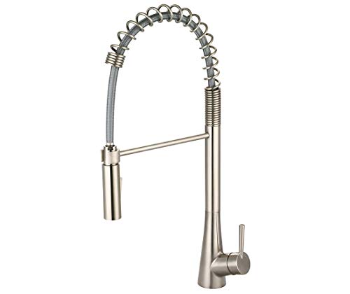 I2 - Single Handle Pre-Rinse Spring Pull-Down Kitchen Faucet - Brushed Nickel