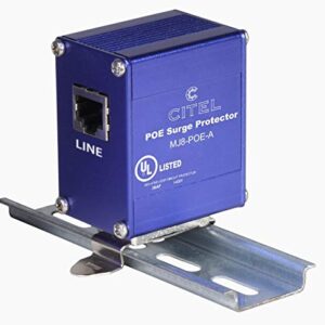 CITEL MJ8-POE-A Shielded Enclosure and CONNECTORS, RJ45, GIGABIT ETHERNET (CAT.5E), Surge Protector for POE++, UL497B, 2 KA Discharge Capability,Violet