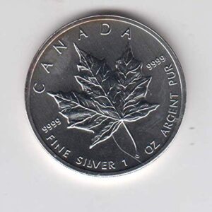 2012 CA Canada 1 Oz. Silver Maple Leaf Coin $5 Uncirculated