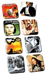 gone with the wind fridge magnets scarlett o'hara rhett butler movie fan birthday gifts