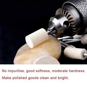 100Pcs Felt Polishing Wheels Wool Polishing Buffing Pads, Mandrel Mounted Grinding Bits，Polishing Grinding Head Wheel Tool Kit For Dremel Rotary Tool - 1/8 Inch Shank