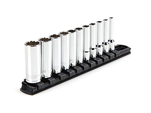 TEKTON 1/4 Inch Drive Deep 12-Point Socket Set, 11-Piece (5/32-9/16 in.) | SHD90107