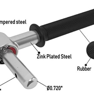 Ice Auger Drill Adapter with Bearings - 18mm 0.720 Output Shaft Diameter - Premium Steel Cordless Drill Attachment for Ice Auger Drill Conversion