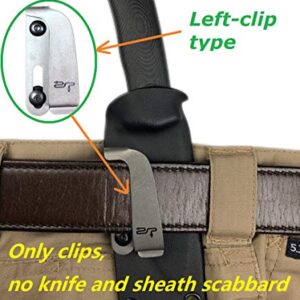 K-Sheath Clip- New Titanium Alloy Clip Fast Scabbard Clip for Kydex Sheath (Left-Clip Type)