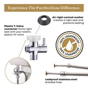 Purrfectzone Luxury Bidet Sprayer for Toilet, Handheld Bidet Sprayer Kit, Easy-to-Install Toilet Bidet Sprayer Set, Two-Mode Hand Held Bidet with Adjustable Flow, Cloth Diaper Sprayer