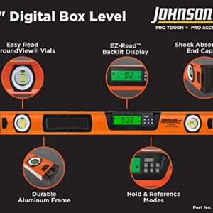 Johnson Level & Tool 1760-4800 Digital Box Level, 48", Orange, 1 Level