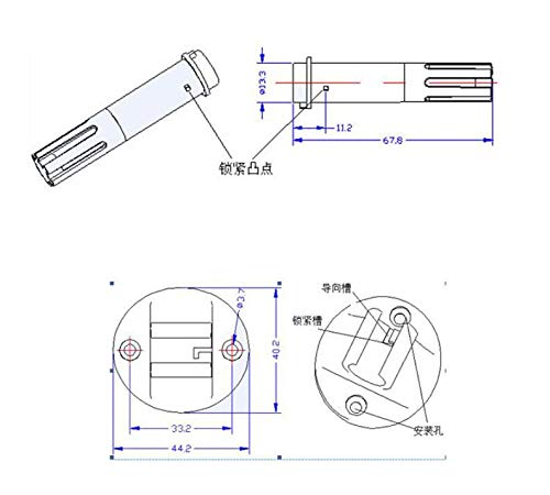 Taidacent Corrosion and Acid Resistance I2c Digital Temperature Temp and Humidity Meter Soil Moisture Sensor Probe (SHT35)