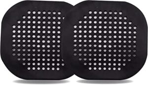 2 pack 5.7" flat square drain cover hair catcher pad, silicone tube drain hair catcher stopper with sucker for bathroom kitchen, rubber bathtub sink strainer plug filter trap home drain protectors