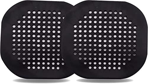 2 Pack 5.7" Flat Square Drain Cover Hair Catcher Pad, Silicone Tube Drain Hair Catcher Stopper with Sucker for Bathroom Kitchen, Rubber Bathtub Sink Strainer Plug Filter Trap Home Drain Protectors