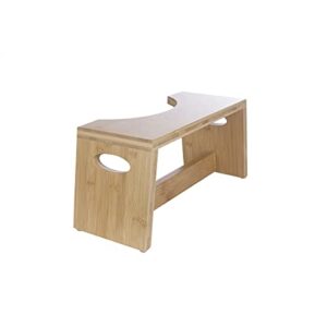 maxam cool stool natural potty toilet accessory, bamboo