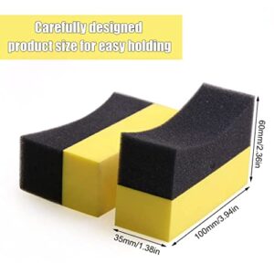 Autone Tire Contour Dressing Applicator Pads Gloss Shine Color Polishing Sponge Wax