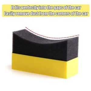 Autone Tire Contour Dressing Applicator Pads Gloss Shine Color Polishing Sponge Wax