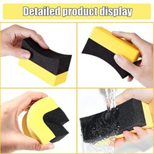 Autone Tire Contour Dressing Applicator Pads Gloss Shine Color Polishing Sponge Wax