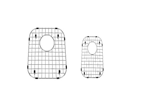 Starstar 60/40 Double Bowl Kitchen Sink Bottom Two Grids, Stainless Steel, 17.5" x 14 1/8", 14.75" x 11 1/8"