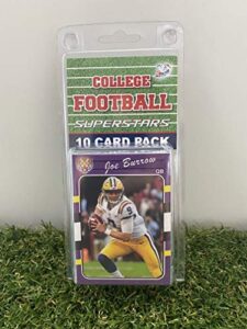 lsu tigers- (10) card pack college football different lsu superstars starter kit! comes in souvenir case! great mix of modern & vintage players for the super tigers fan! by 3bros