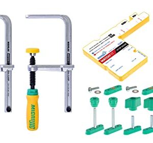 MICROJIG Matchfit DVC-1177K2 Dovetail Clamp Pro, Green/Yellow/Silver