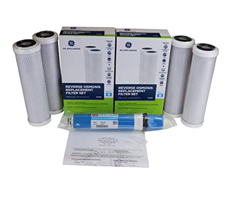 Bonus Pack, 2 of genuine GE FX12P replacement filters + bonus USM TFC-24 RO membrane similar to FX12M Special Combo deal for GE GXRM10RBL RO systems