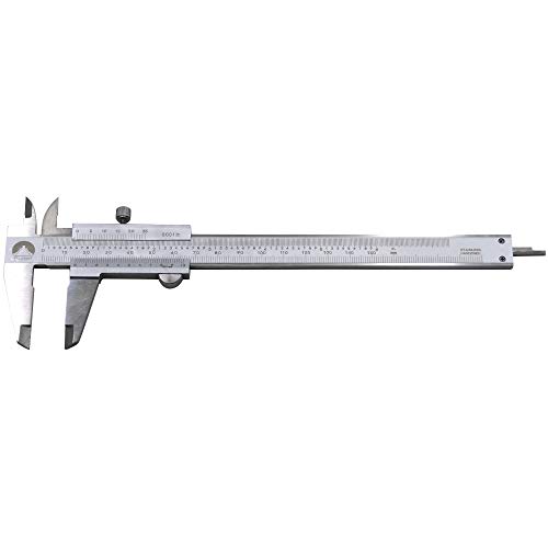 Oudtinx Professional Caliper Vernier Caliper Stainless Steel Hardened Chromeplated Inch/Metric 0-6"/150mmx0.001"/0.02mm