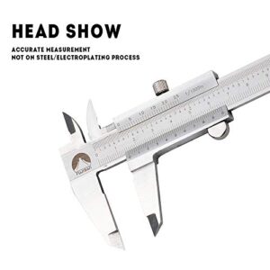 Oudtinx Professional Caliper Vernier Caliper Stainless Steel Hardened Chromeplated Inch/Metric 0-6"/150mmx0.001"/0.02mm