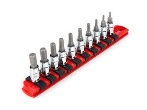 tekton 1/4 inch drive hex bit socket set, 10-piece (2-8 mm) | shb90102